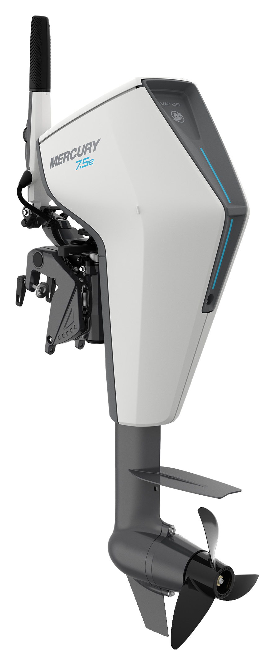 Mercury Avator 7.5e Tiller Electric Outboard Motor Kit, 20" Shaft ...